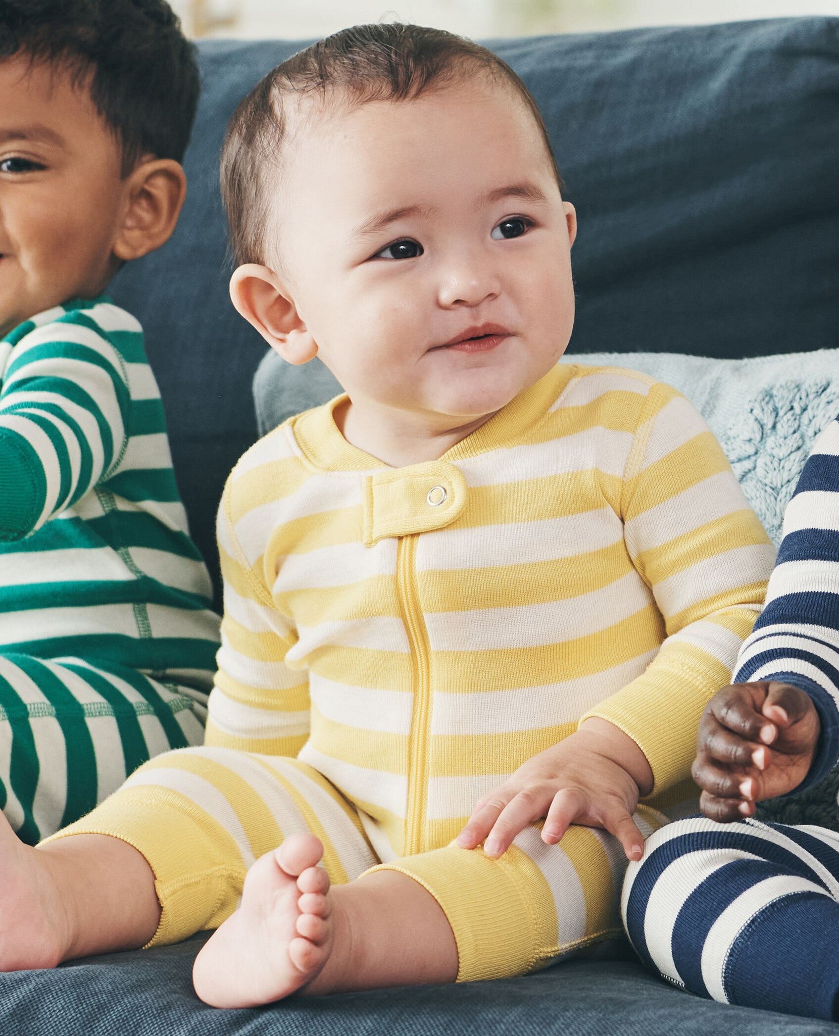 Baby Striped 2-Way Zip Sleeper | Hanna Andersson